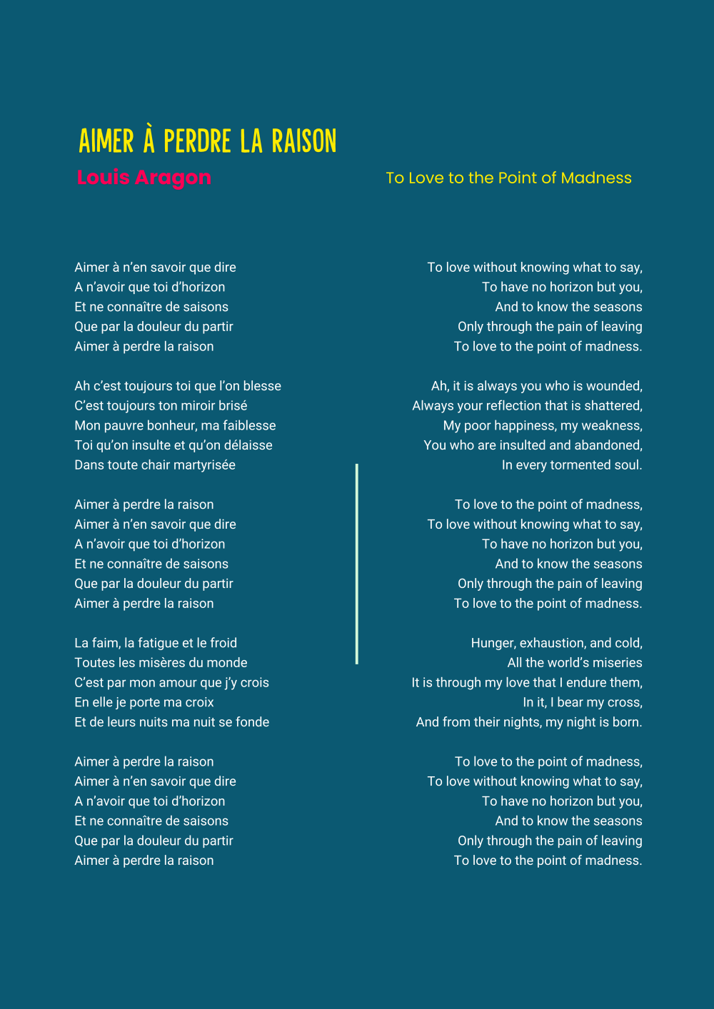 Alliance Française de Melbourne - Poem Selections