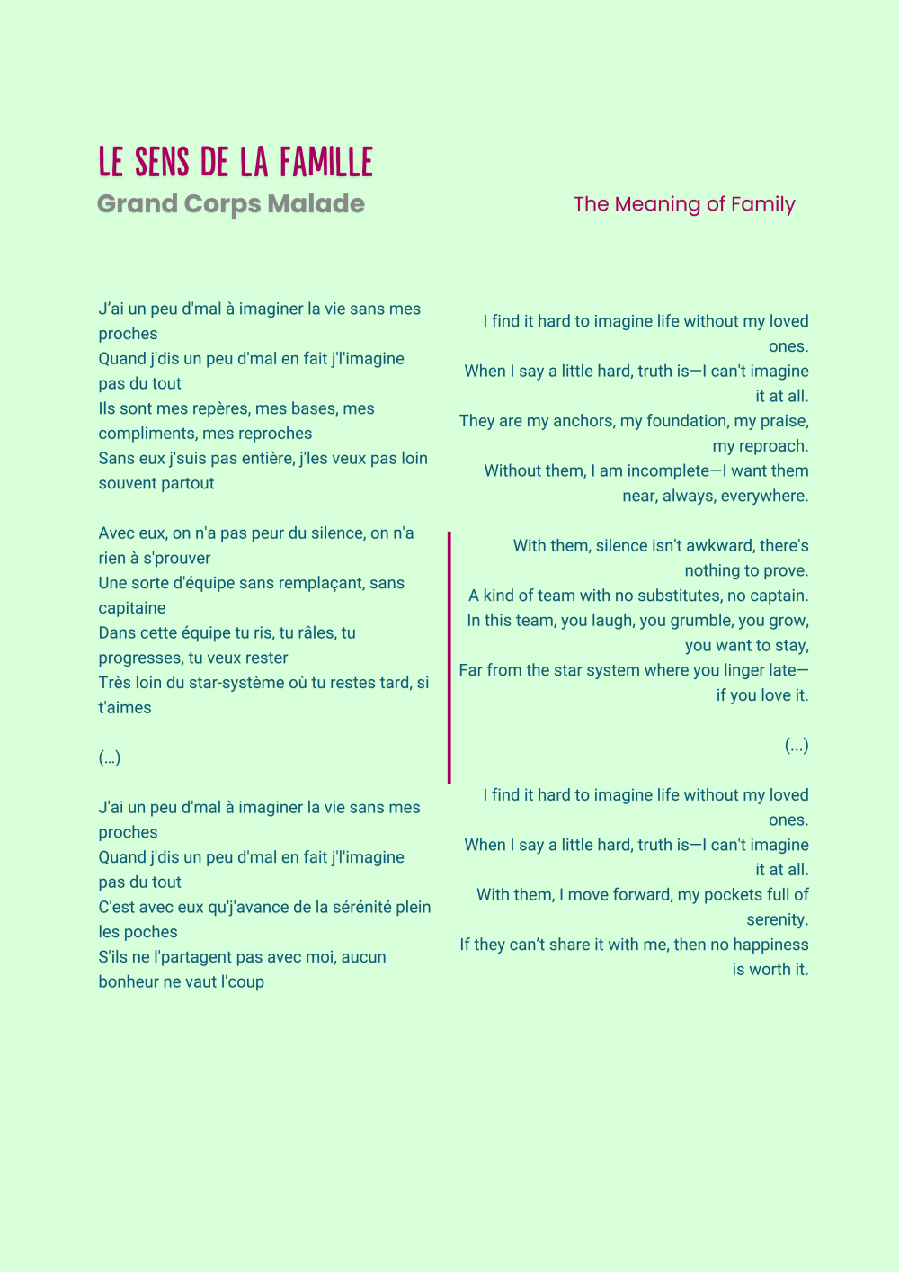 Alliance Française de Melbourne - Poem Selections